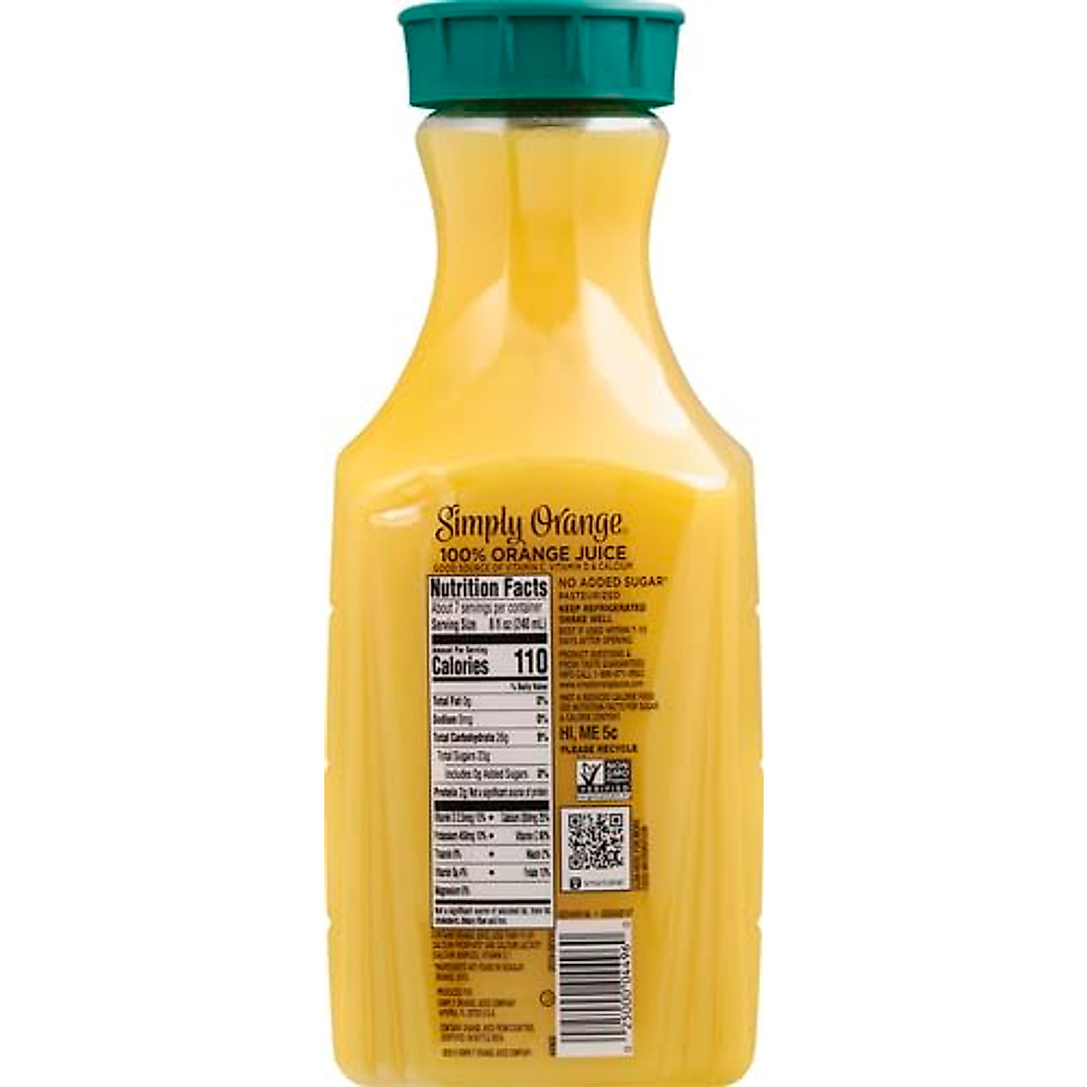 Simply Orange Juice, 52 fl oz, 100% Juice w/Calcium & Vitamin D, Not from Concentrate