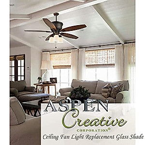 Aspen Creative 23029-4 Transitional Style Replacement Glass Shade, Alabaster