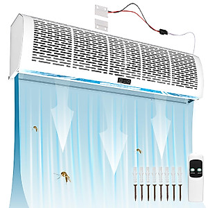 Crispaire 36'' Air Curtain Magnetic Door Switch Included 2 Speeds 2559FPM/1527CFM Uncooled & Unheated Super Power Commercial Indoor Easy-Install Industrial 110V (36''-Door Switch)
