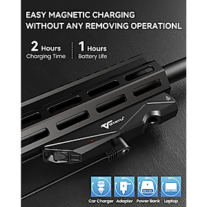 VOTATU ML40 1450 Lumens Weapon Light Compatible with M-Lok Rail Surface, Tactical Flashlight for Rifle, Strobe Function, Magnetic Rechargeable