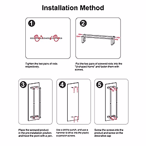 LIVEHITOP Bathroom Wall Towel Rack for Rolled Towels, Stainless Steel Bath Towel Holder, Mounted Folded Metal Towel Storage for Washcloths, Black