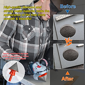 3PCS Diamond Beveling Chamfer Bits Set, Diamond Drill Bits for Ceramic with 5/8"-11 Drill Adapter, Tile Drill Cone Grinder Bit for Existing Holes Enlarging, Trimming, Orange