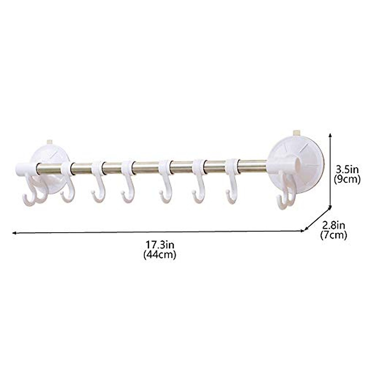 BKDFD Towel Rack, Silver Stainless Steel No Drilling Foldable Organizer Storage Bathroom Shelves with Strong Suction Cup