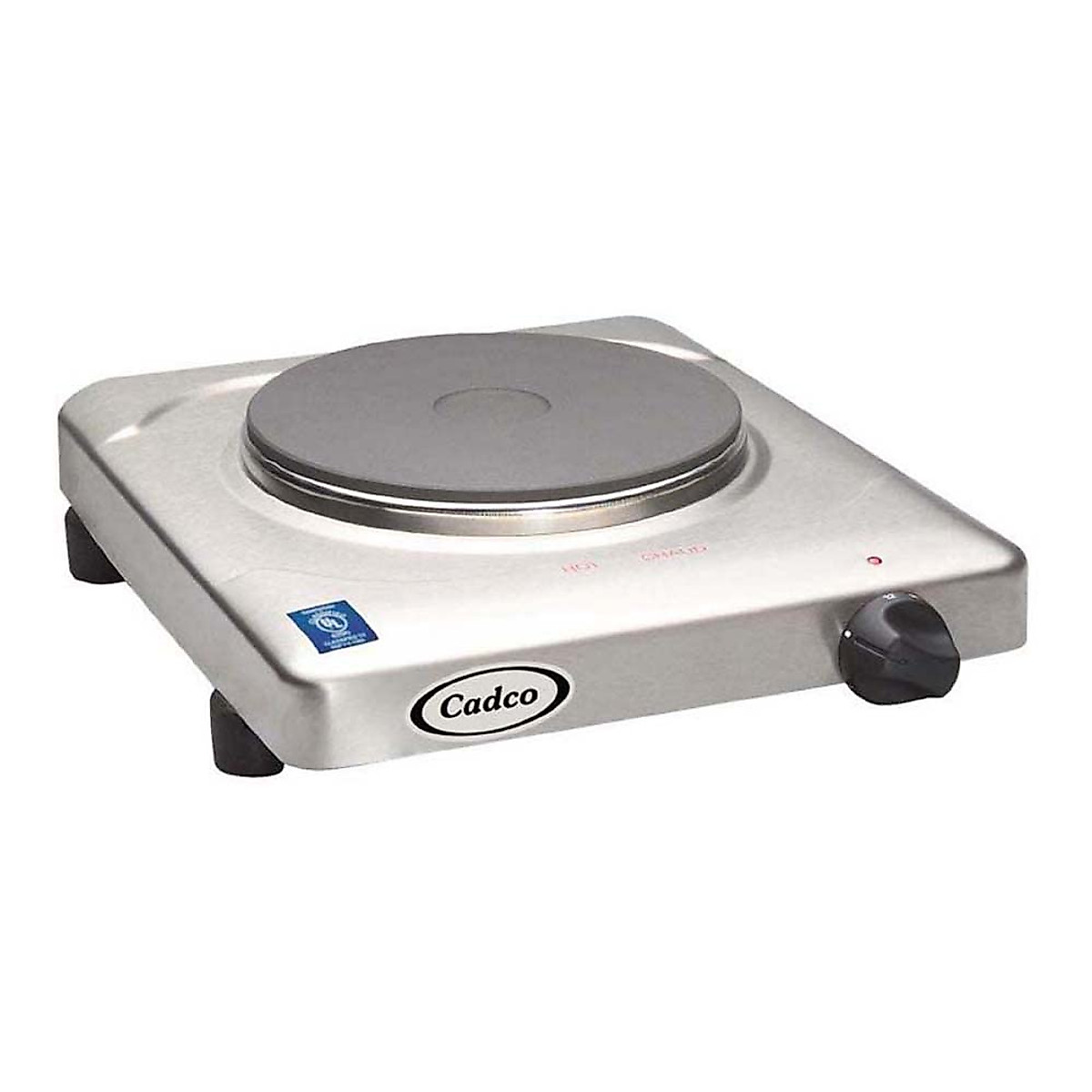 Cadco KR-S2 11 1/2" Electric Hotplate w/ (1) Burner & Infinite Controls, 120v