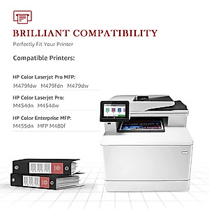 414X Toner Cartridges 4 Pack Compatible Replacement for HP 414X W2020X 414A W2020A with HP Color Laserjet Pro MFP M479fdw M454dw Printer (Black Cyan Yellow Magenta)