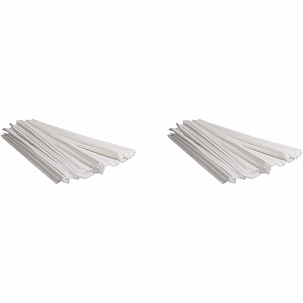 Perfectware Clear Giant 8 Wrapped 8" Plastic Milkshake Straws-600 Count Clear Wrapped Drinking Straws, 8 inch Length (Pack of 600), 8" Wrapped Plastic Milkshake Straws 3 Inches Wide. 7.5mm Thick.