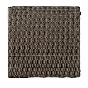 Noble House Puerta Outdoor Wicker Side Table in Light Brown
