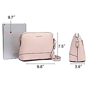 Crossbody Bags for Women, Lightweight Medium Dome Purses and Handbags with Adjustable Strap and Golden Hardwares