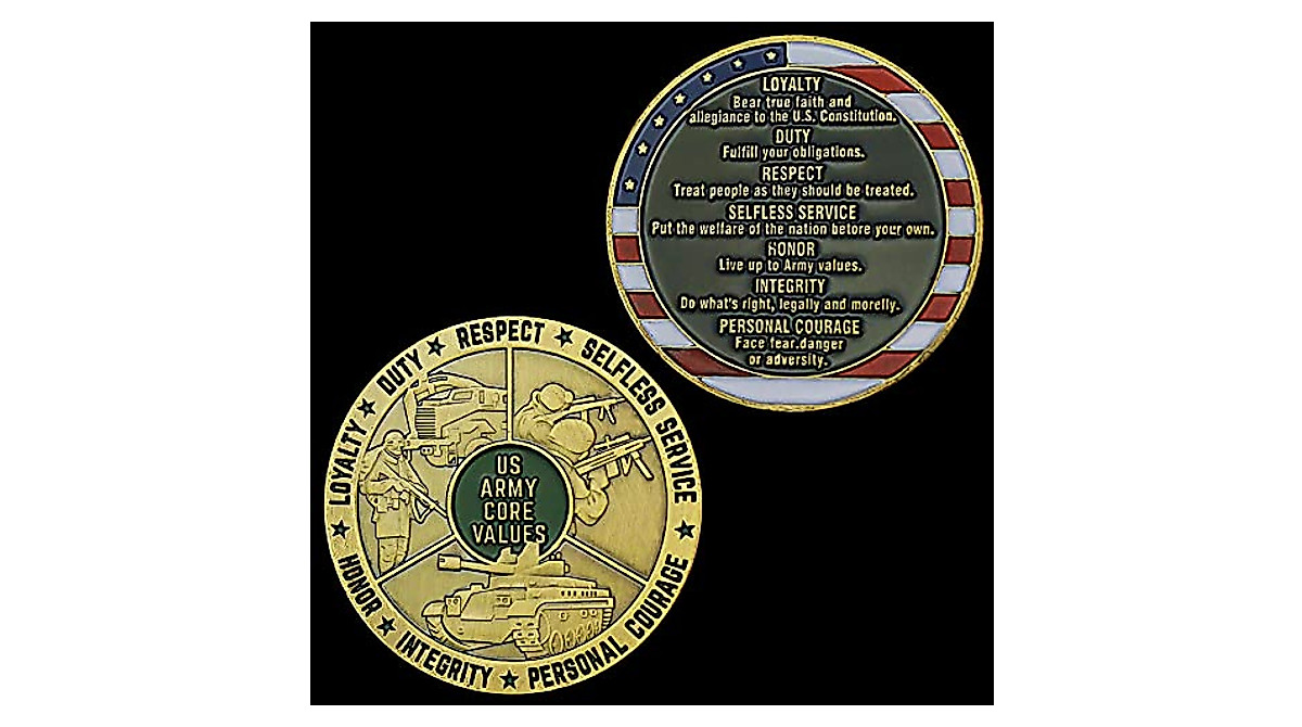 US Army Core Values Commemorative Challenge Coin