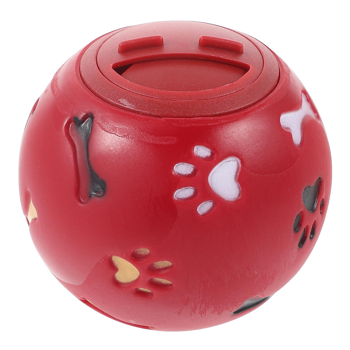 Interactive Food Dispensing Small Dog Toy, Treat Ball Pet Food Ball, Interactive Training Slow Feeder Toy Food Dispenser Slow Feeder for Small Dogs (Red)