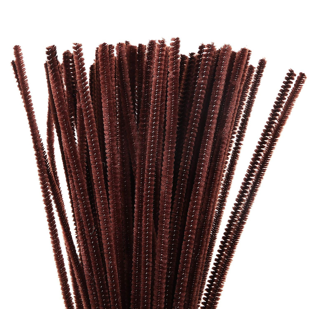 EBOOT 100 Pieces Pipe Cleaners Chenille Stem for Arts and Crafts, 6 x 300 mm (Brown)
