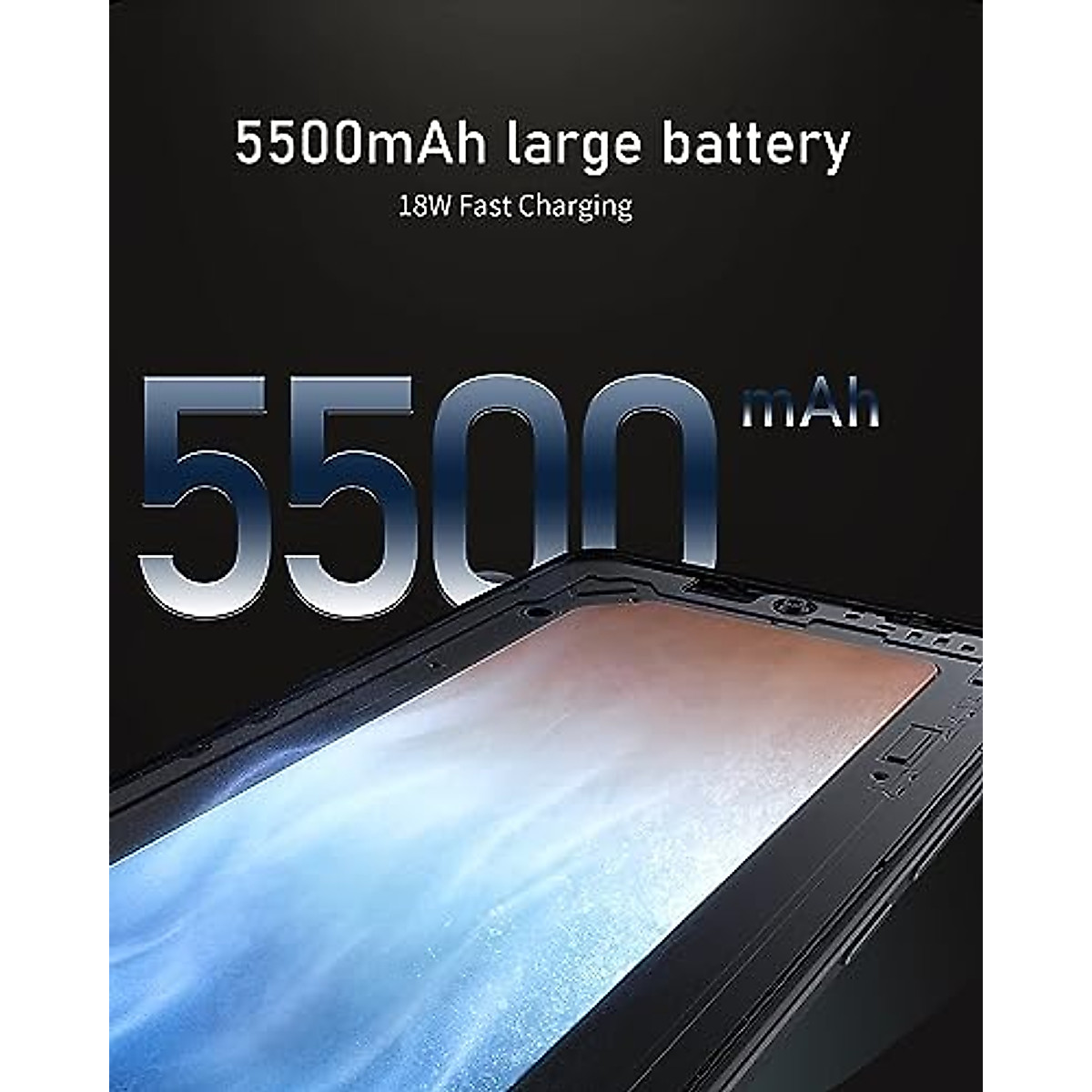 SANSHREUNI K60 Unlocked Cell Phones, 6GB+256GB Android 13 Unlocked Phone, 6.7" Screen+ Display 120HzD, 64MP Camera, Octa-Core CPU, 5500mAh Battery, GPS, AI Face, Dual SIM 5G Phone (White)