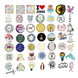 50 PCS Christian Rub on Transfers Stickers,Religious Faith Stickers,Jesus Transfer Stickers for Crafts,Furnitures,Water Bottle,Helmet,Party Decorations,Gifts for Kids,Teens,Adults