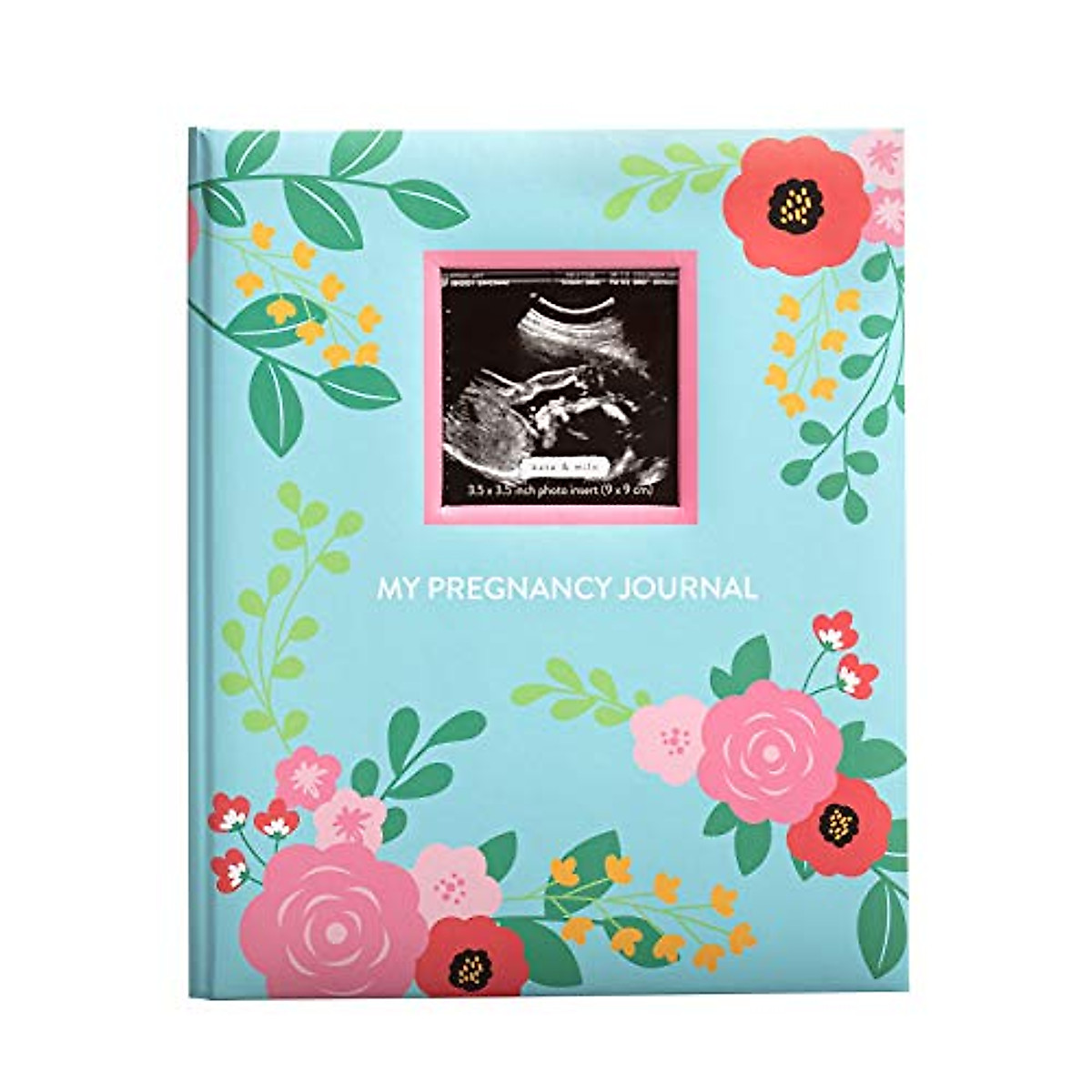 Kate & Milo Floral Pregnancy Journal, Milestone Tracker, Baby Keepsake Book, Gift for Expecting Moms, Sonogram Photo Insert, My Pregnancy Journal