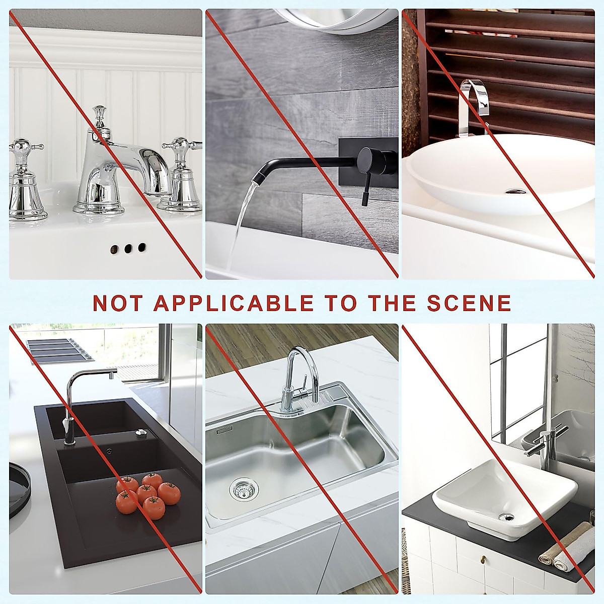 32 inch Kitchen Sink Splash Guard, Silicone Faucet Splash Guard, Large Size Silicone Sink Mat for Kitchen Bathroom, Faucet Handle Drip Catcher Tray (Black)