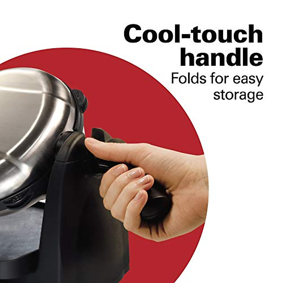 Hamilton Beach Flip Belgian Waffle Maker with Non-Stick Removable Plates, Browning Control, Drip Tray, Stainless Steel (26030)