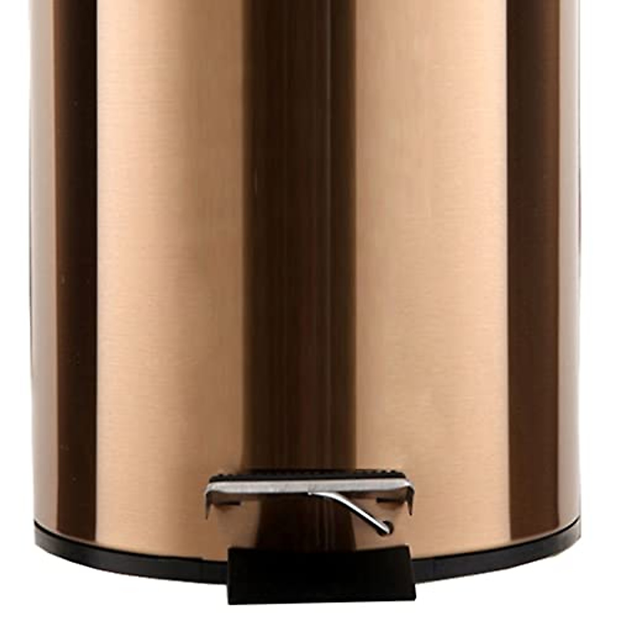 n/a Stainless Trash Can，Steel Rose Gold Metal Trash Garbage Container Bin for Bathrooms, Powder Rooms, Kitchens, Home Offices