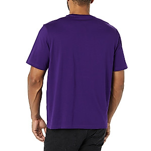 Amazon Essentials Men's Regular-Fit Short-Sleeve Crewneck Pocket T-Shirt, Pack of 2, Black/Dark Purple, Medium