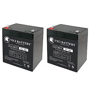 VICI Battery VB5-12 - 12V 5AH Replaces Werker WKA12-5F SLA Battery - 2 Pack Brand Product
