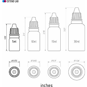 EXTEND LAB 10 PCS 5ml Plastic Dropper Bottle - Squeezable Eye Dropper Bottles - Refillable Mini Dropper Bottles with Srew Cap - Ideal for Essence, Oil
