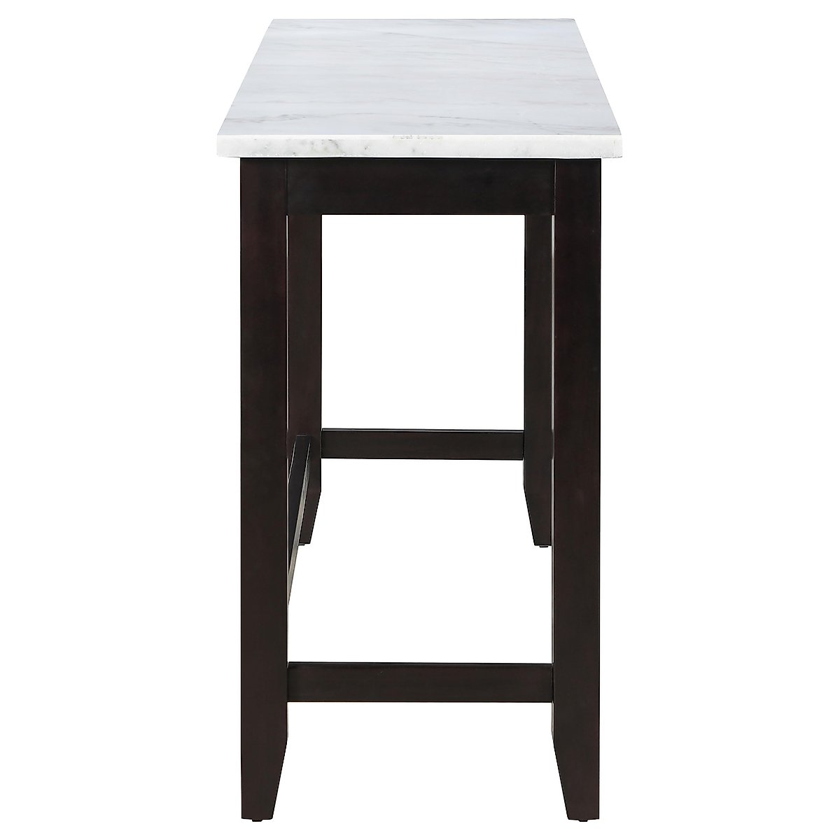 Coaster Home Furnishings Toby Rectangular Marble Top Counter Height Table Espresso and White