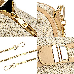 Linkidea Straw Shoulder Bag, Woven Clutch Crossbody Bag, Casual Summer Beach Sea Handbag for Women