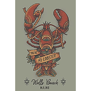 Wells Beach, Maine, You're my Lobster, Lobster Tattoo 84699 (24x36 SIGNED Print Master Art Print, Wall Decor Poster)