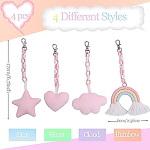 ROZKITCH 4PCs Guinea Pig Hamster Hanging Toy, Pink Small Animal Case Accessories Kits, Pet Cage Pendant, Photo Props for Pet Rat,Ferret, Guinea Pig, Squirrel, Rabbits, Mice and Gerbil Rainbow