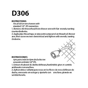 Westbrass R306-26 Chatham Style 2-1/4" Brass 6-Jet Adjustable Shower Head, Polished Chrome