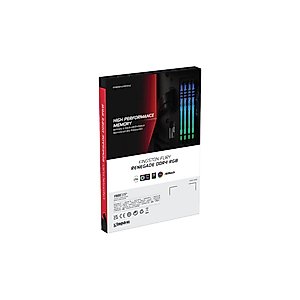 Kingston Fury Renegade RGB 16 GB (2 x 8 GB) 3600 MHz DDR4 CL16 Desktop Memory Kit of 2 KF436C16RBAK2/16
