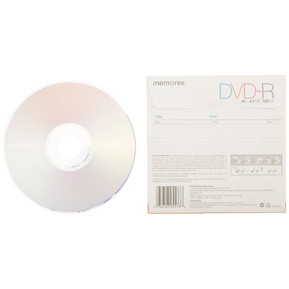 Memorex 4.7GB 16X DVD-R 10 Pack (32020033364)