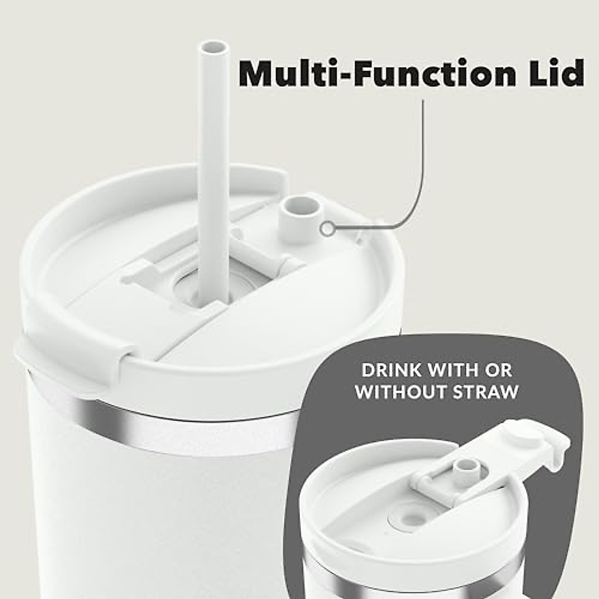 Contigo Streeterville Tumbler 1200 ml with Handle | Stainless Steel Vacuum Insulated Water Bottle with Straw and Lid | Cold for 29 Hours | Travel Mug | Thermal Flask | BPA Free