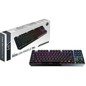 MSI Vigor GK50 Low Profile TKL JP USB Gaming Keyboard Numeric Keypadless KB595 Black