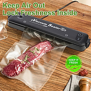 W&Y Vacuum Sealer Bags for Food - 100 Quart, 8" x 12" Commercial Grade Embossed Food Vacuum Bags - Pre-Cut Food Saver Bags for Sous Vide, Meal Prep, and Storage - BPA Free