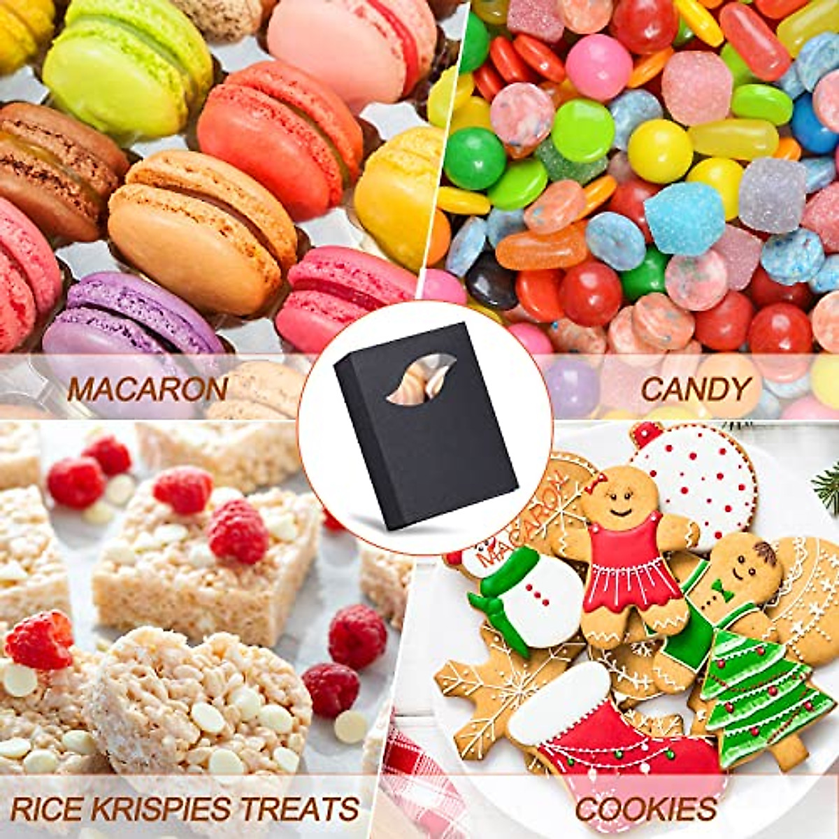 30 Pcs Soap Packaging Box Kraft Soap Box with Window Soap Boxes for Homemade Soap Leaf Window Box for Soap Homemade Soap Making Supplies Packaging for Party Favor Treats 3.82 x 2.76 x 1.18 Inch (Black)