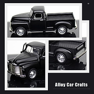 Toyvian Metal Classic Cars Model Die Cast Old Pickup Truck Figurine Alloy Vintage Collectible Toy Car Mini Car Photo Prop for Home Desk Cabinet Bookshelf Black