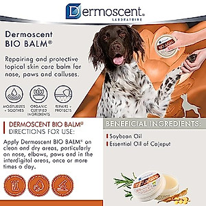 Dermoscent | Bio Balm | Natural, Organic, Healing Dog Paw Balm | Skin & Paw Soother For Dogs With Dry, Cracked, & Rough Paws | Veterinarian-Approved Paw Pad Moisturizer & Protector