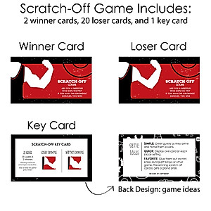 Big Dot of Happiness Own The Mat - Wrestling - Birthday Party or Wrestler Party Game Scratch Off Cards - 22 Count