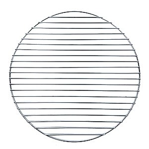Barbecue Partner Round replacement charcoal bottom grate Korean bbq grill cooking wire mesh grid no foot, 14'' diameter, Stainless Steel, 14 x 14 x 0.4 inches