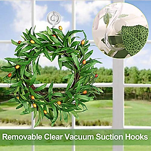 12PCS Wreath Hanger, Suction Cup Hooks with Key Lock, Heavy Duty Shower Suction Cup Hook Wall Door Glass Window Bathroom Suction Cups Hook, Door Hanger, Vacuum Plastic Hooks Holds up to 22Lbs