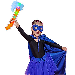 ArtCreativity Light Up Pixel Axe Toy, 1PC, LED Ax for Kids with 3 Flashing Modes, Cool Halloween Costume Accessory, Batteries Included, Best Birthday for Gamers, 17.5 Inches