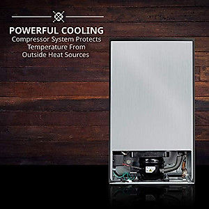 Ivation 28 Bottle Compressor Wine Cooler Refrigerator w/Lock | Large Freestanding Wine Cellar For Red, White, Champagne or Sparkling Wine | 41f-64f Digital Temperature Control Fridge Glass Door Black