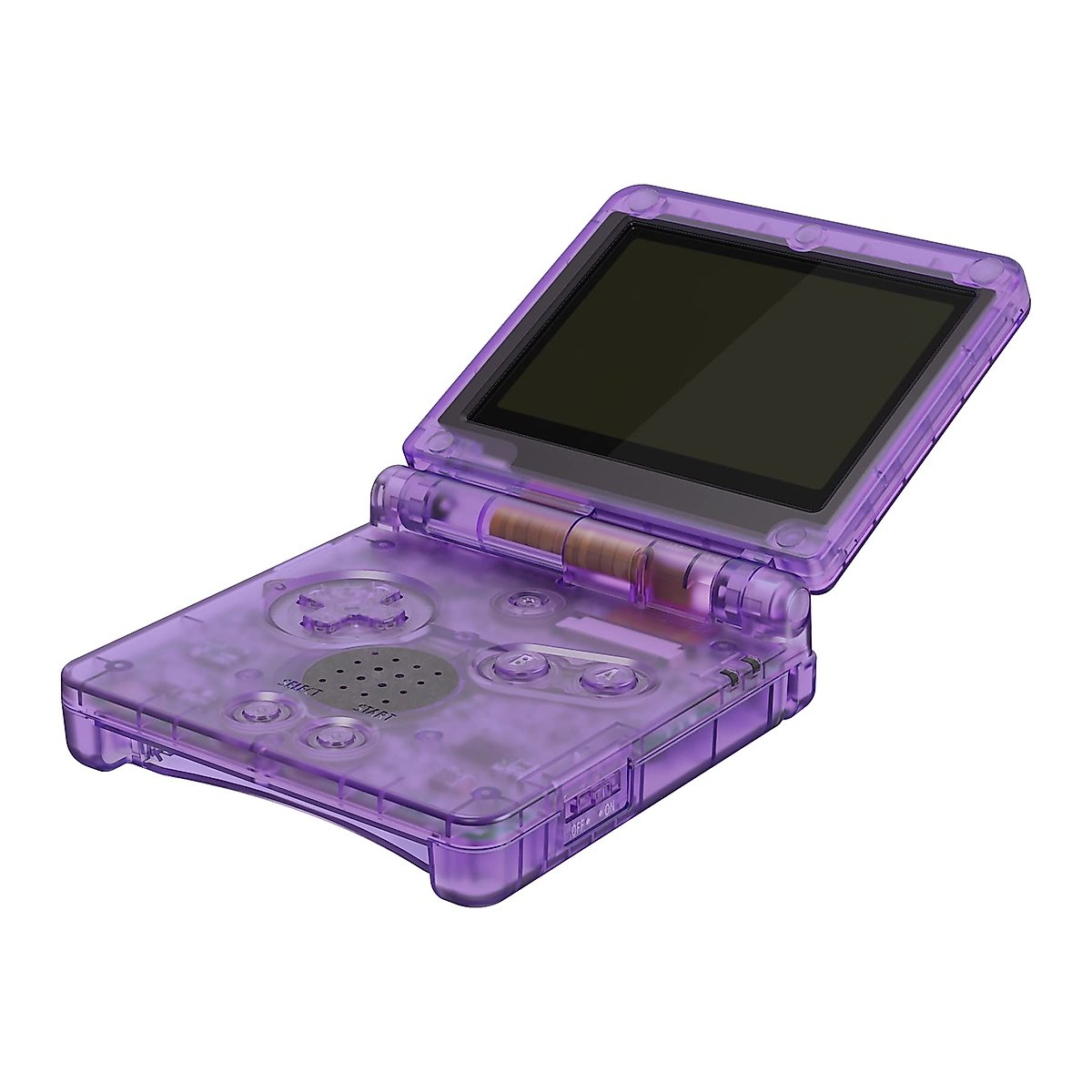 IPS Ready Upgraded eXtremeRate Clear Atomic Purple Custom Replacement Housing Shell for Gameboy Advance SP GBA SP – Compatible with Both IPS & Standard LCD – Console & Screen NOT Included