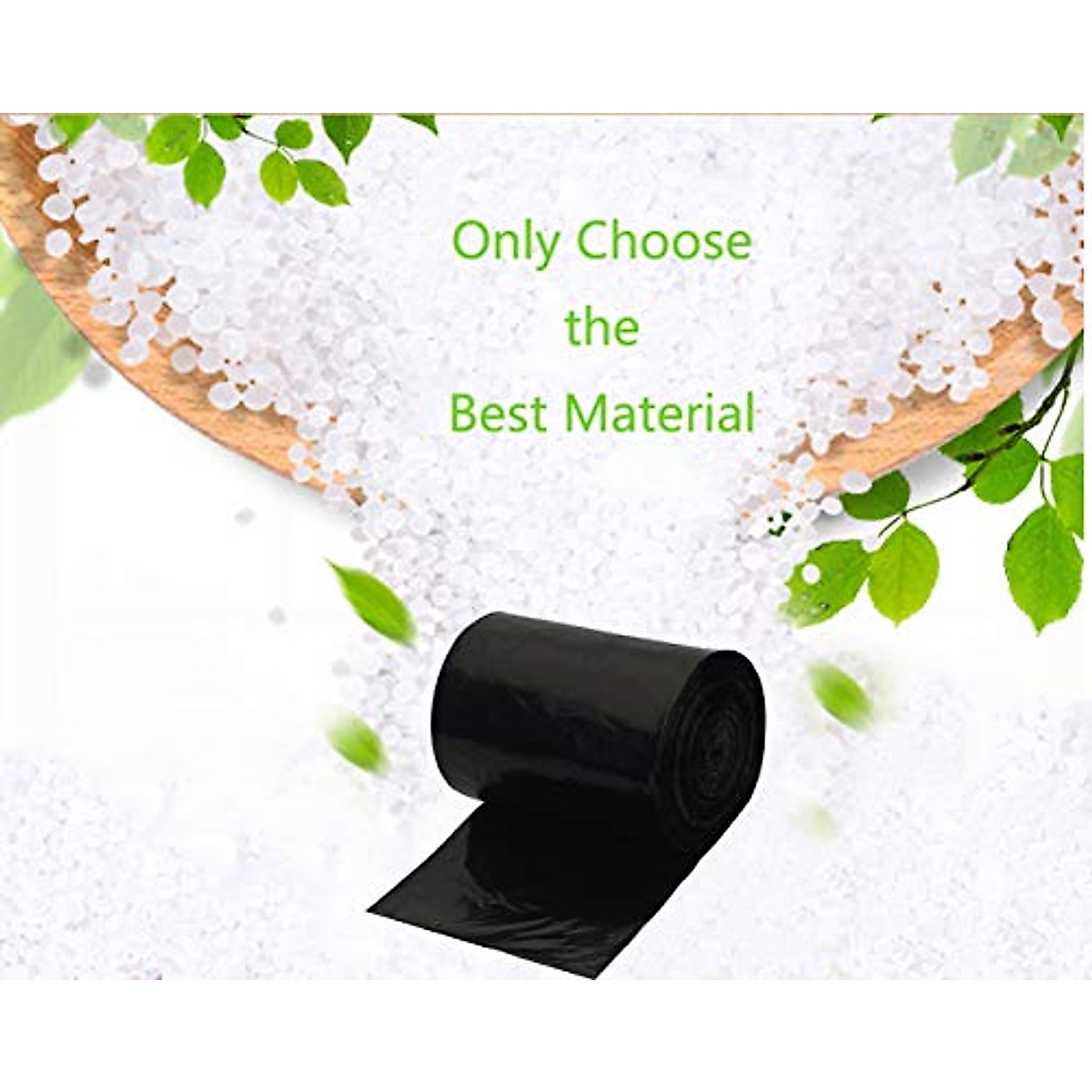 Black Trash Bag,Gereen 9-12 Gallon Tall Kitchen Trash bag Garbage Bag Trash Can Liner (9-12 Gallon(100 Count), Black)