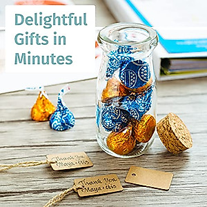 Otis Classic Small Glass Jars with Lids – Set of 12 Mini Glass Bottles with Corks for Halloween Decorations Fall Décor Wedding & Party Favors, Halloween DIY Crafts, Potions, Spices & Candy, 3.4 oz