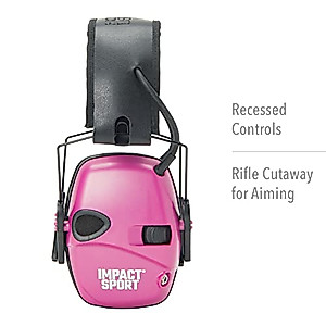 Howard Leight Impact Sport Electronic Shooting Earmuff, Youth/Small, Pink (R-02533)