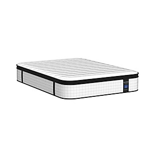 Inofia Queen Mattress, 12 Inch Hybrid Innerspring Double Mattress Cool Bed with Breathable Soft Knitted Fabric Cover, 101 Nights Trial