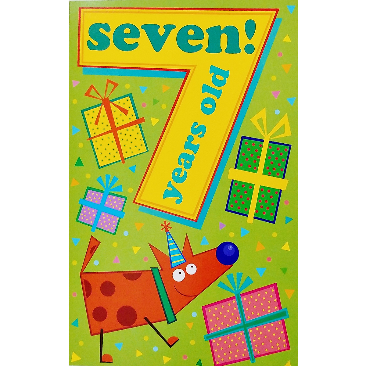 7 Years Old! -"Sure hope your special day is a really happy one" - 7th Birthday Greeting Card (Seven/Seventh)