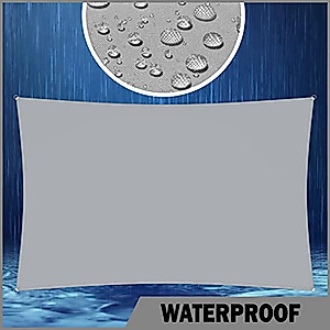 ShadeMart 14' x 14' Grey Square Waterproof Sun Shade Sail Canopy Awning, 95% UV Blockage & Water Resistant smTADS14, Outdoor Backyard Patio Garden Carport - We Make Custom Size