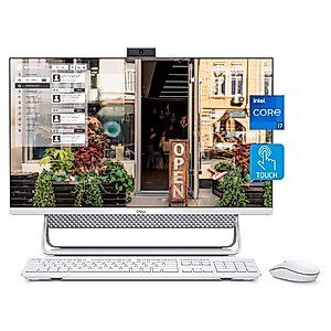 2021 Dell Inspiron 7700 27 All-in-One Desktop, 27" FHD Touchscreen, i7-1165G7, 16GB RAM, 512GB SSD + 1TB HDD, Webcam, WiFi 6, Bluetooth 5, Wireless Keyboard and Mouse, Win 10 Home (Renewed)